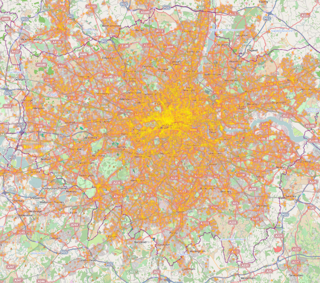 Visualising London, Brighton and the UK using Geo-Tweets ...